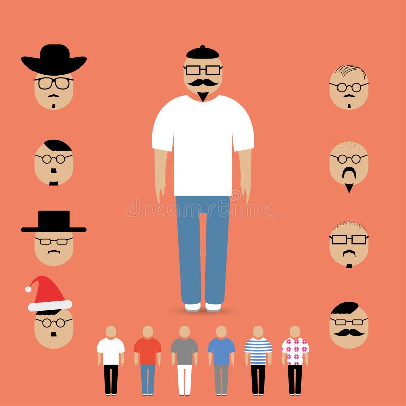 Changing faces stock vector. Illustration of cartoon - 39426067