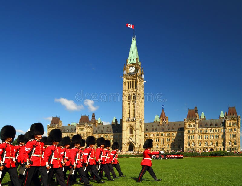 Canadian Guards Marching editorial image. Image of downtown - 8189540