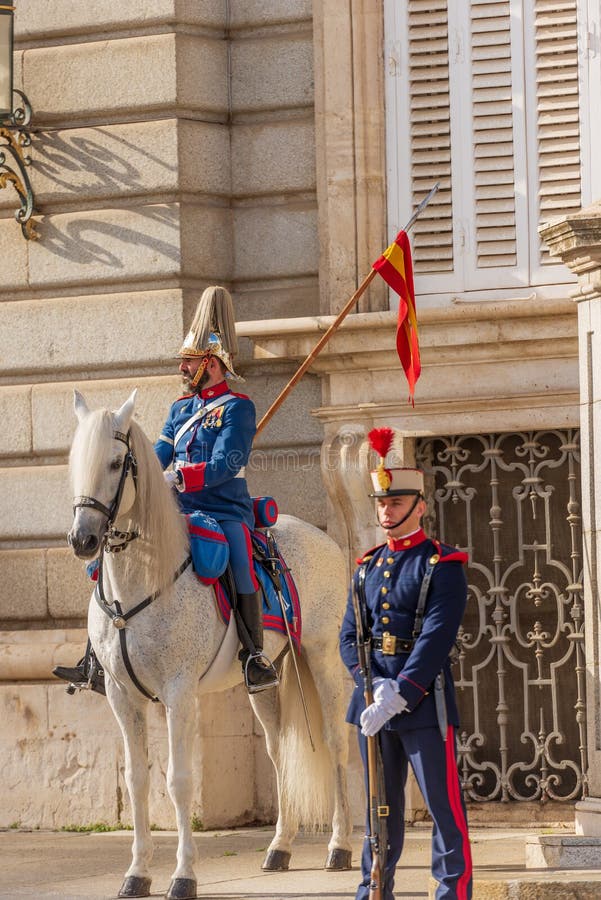 Changing of the Guard in Front of the Madrid Royal Palace - Spain ...