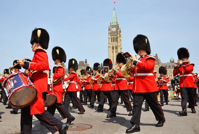 Canadian Guards Marching editorial image. Image of downtown - 8189540