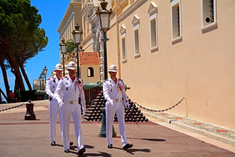 Changing Guards at the Palace, Monaco-ville, Monaco Editorial Stock ...