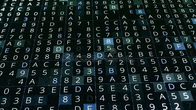 Changing Numbers in Digital Space. Animation. Selection of Changing ...