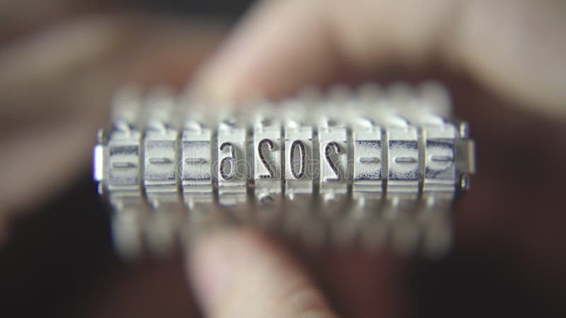 Changing Numbers on Rubber Stamp from 2021 To 2030 Stock Footage ...