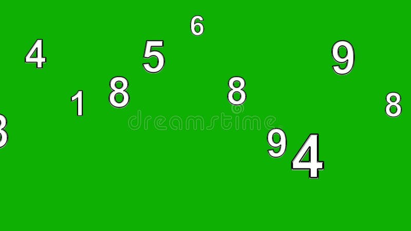 Changing Numbers Sequence Animation Digital Countdown and Data Flow ...