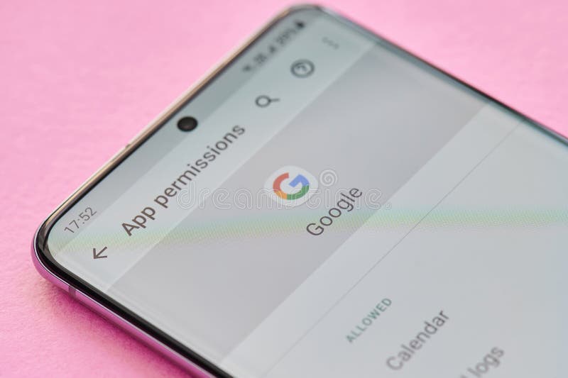 Changing Permissions Setting of Google App Editorial Photo - Image of ...