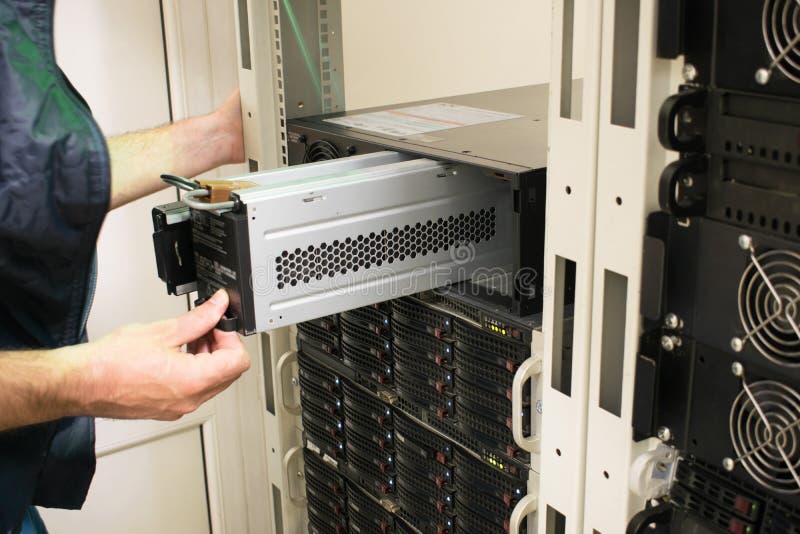 Datacenter rack rear stock image. Image of mounted, networking - 13301879