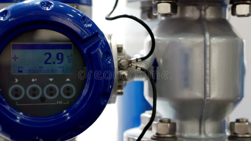 Changing the Readings of the Air Flow Meter Sensor. Stock Footage ...