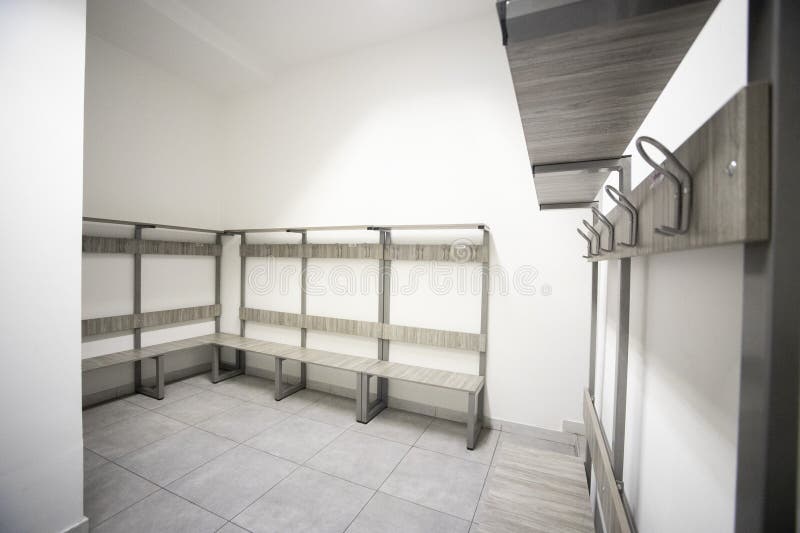 Changing rooms of a gym stock image. Image of greenhouses - 310942823