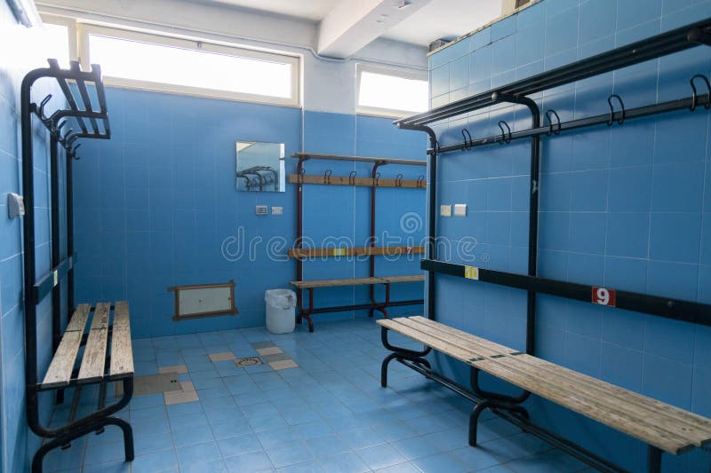 Changing Rooms of a Swimming Pool Stock Photo - Image of rooms, showers ...