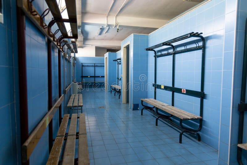 Changing Rooms of a Swimming Pool Stock Photo - Image of rooms, light ...