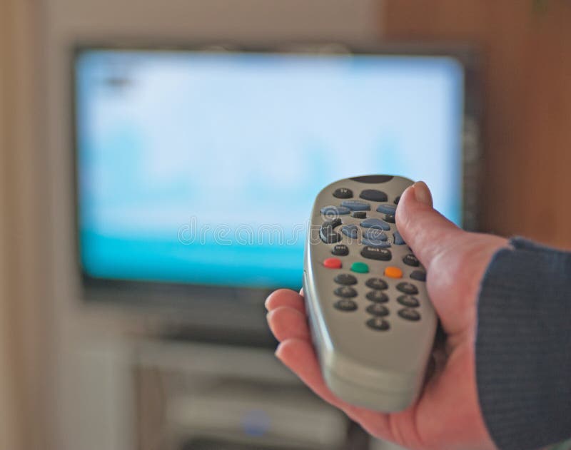 Changing Satellite TV Channels. Stock Image - Image of screen, parts ...