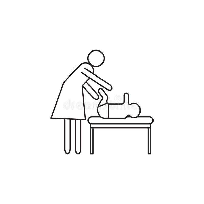 Changing Table Icon Flat Line Symbol Set Stock Illustration ...