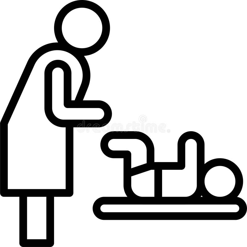 Changing Table Icon, Supermarket and Shopping Mall Related Vector Stock ...