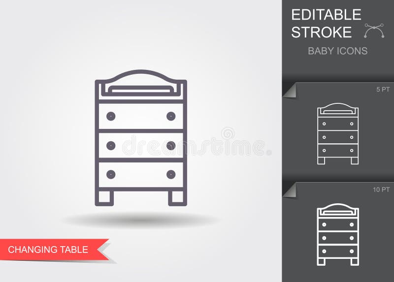 Changing Table Icon. Monochrome Simple Changing Table Icon for ...