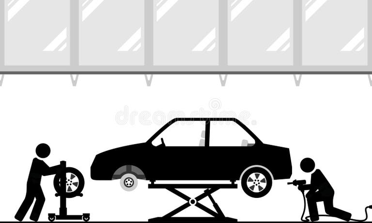 Changing Tires Stock Illustrations – 549 Changing Tires Stock ...