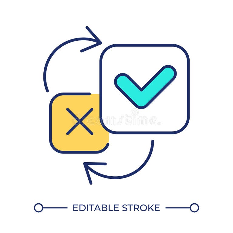 Changing User Access Allowance Line Color Icon Stock Vector ...