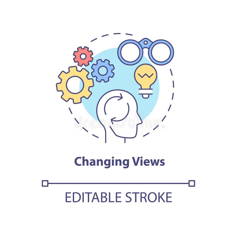 Changing Views Concept Icon Stock Vector - Illustration of idea ...