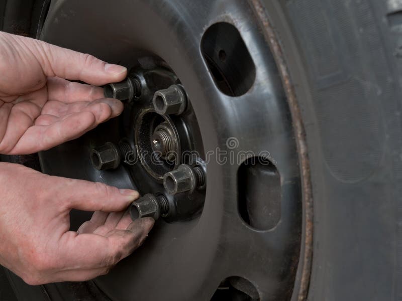 Changing Wheel stock image. Image of mechanic, horizontal - 24623821
