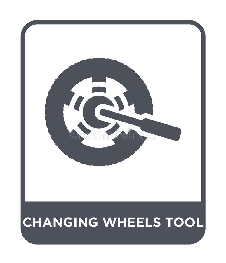 Changing Wheels Tool Icon In Trendy Design Style. Changing Wheels Tool ...