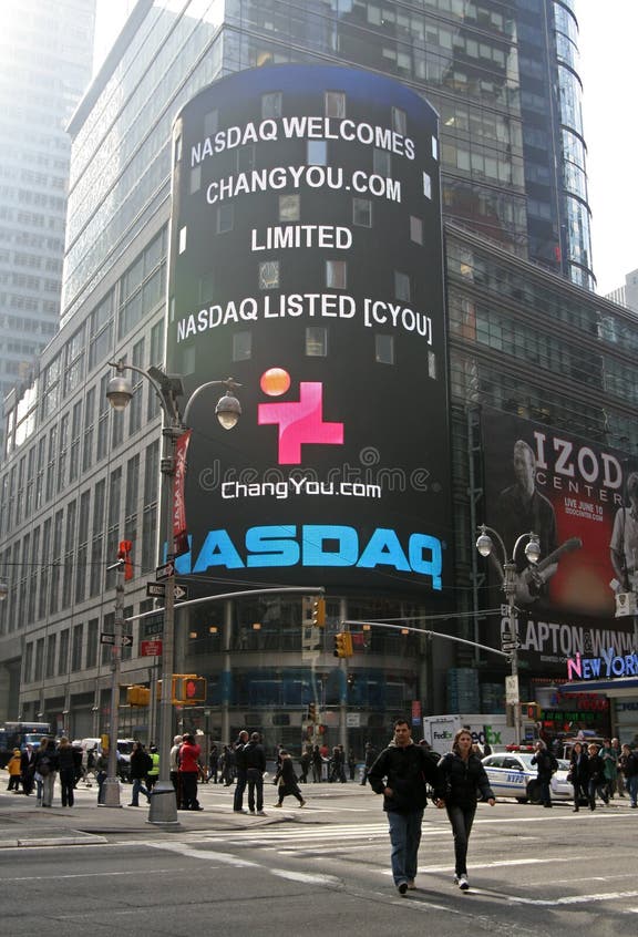 Changyou.com Listed in Nasdaq Editorial Stock Photo - Image of online ...