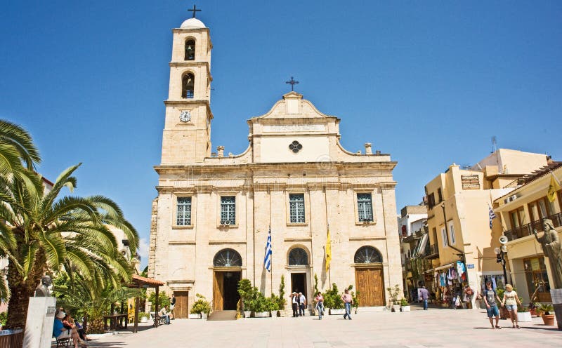 Chania, Crete stock image. Image of building, church - 41458909