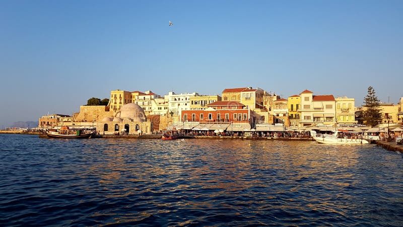 Chania, Creta, Grecia fotografia editoriale. Immagine di fortezza ...