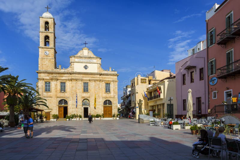 Chania, Crete. editorial image. Image of people, chania - 93463030