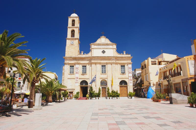Chania, Crete stock image. Image of building, church - 41458909