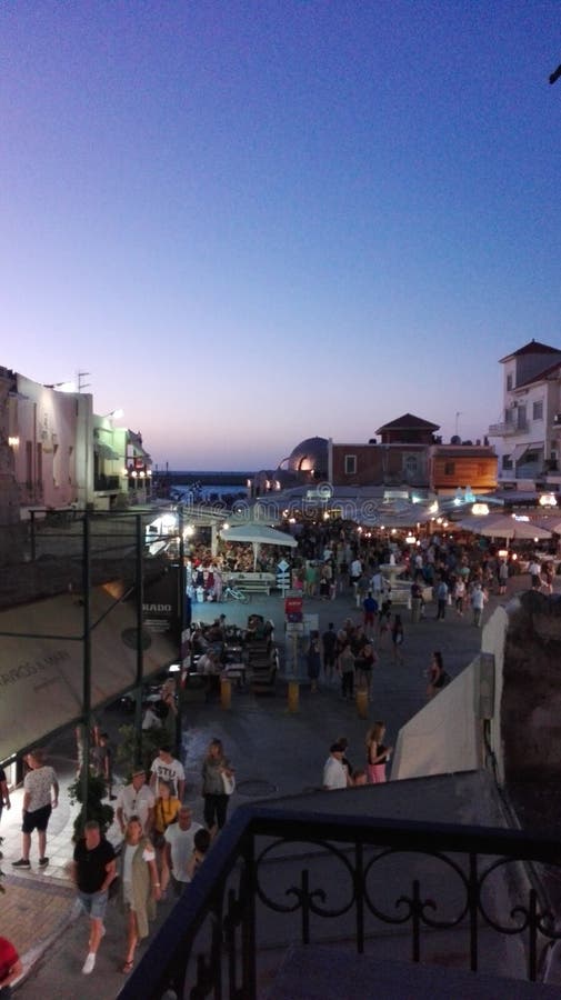 Chania downtown Crete editorial stock photo. Image of crete - 85819948