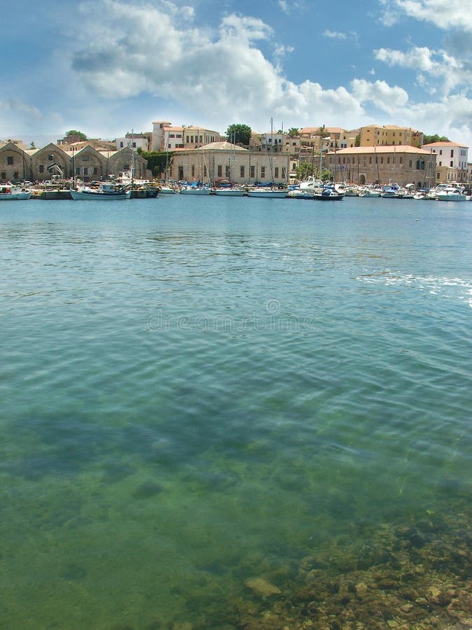 Chania port stock photo. Image of chania, buildings, outdoor - 10898780