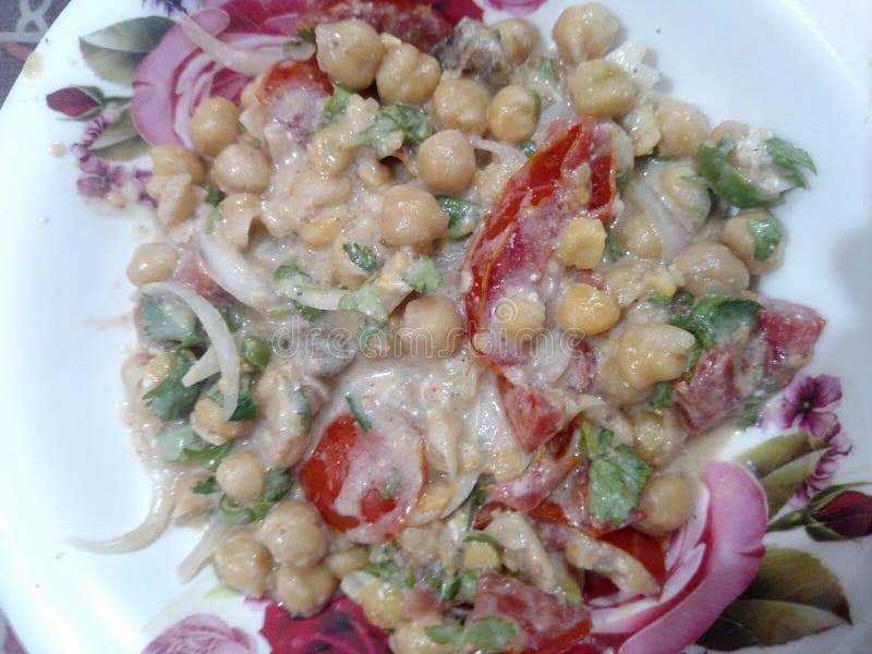 Channa chat Pakistani food stock image. Image of channa - 178786845