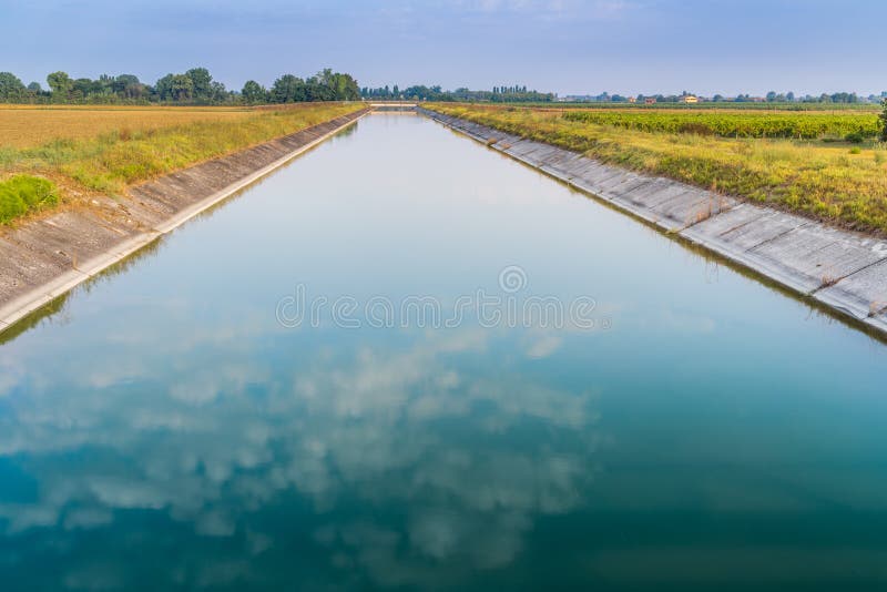 Channel for Irrigation of Cultivated Fields Stock Photo - Image of ...