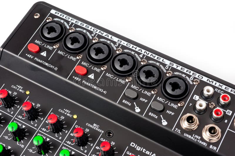 8-channel Mixing Console for Connecting Microphones and Musical ...