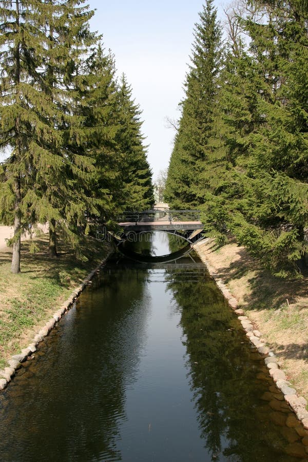 Channel in the park stock image. Image of outdoors, plant - 9569947