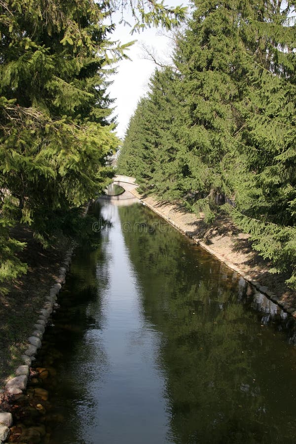 Channel in the park stock image. Image of river, channel - 9570227
