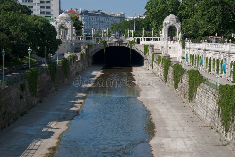 Channel in Vienna stock image. Image of vienna, wall - 12608455