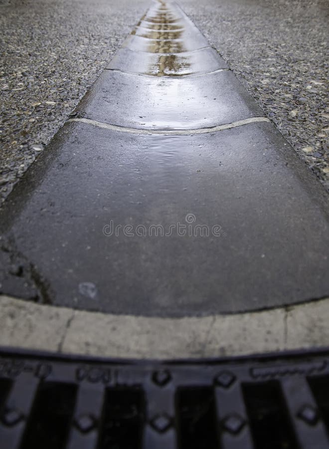 Channel for Water in the Ground Stock Photo - Image of storm, nature ...