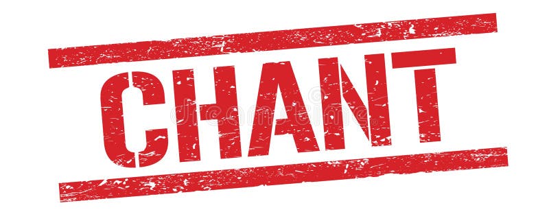 CHANT Text on Red Vintage Lines Stamp Stock Illustration - Illustration ...