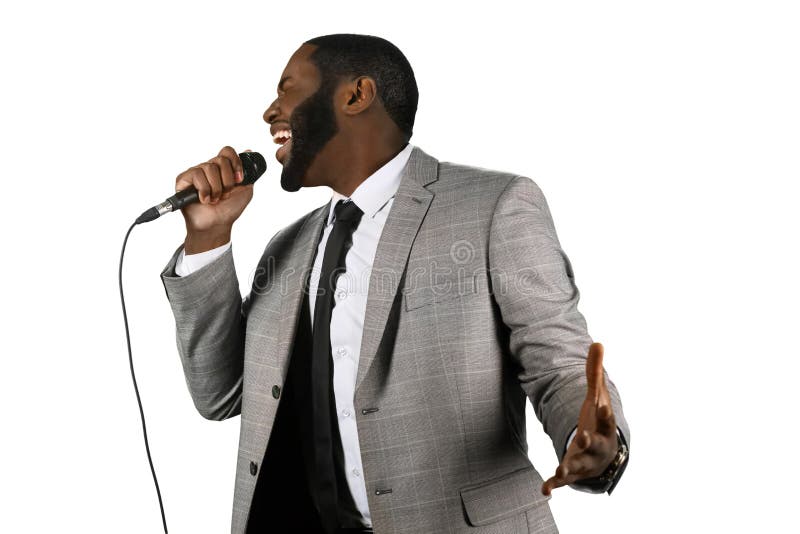 Chanteur noir photo stock. Image du femmes, chant, chantez - 10371246