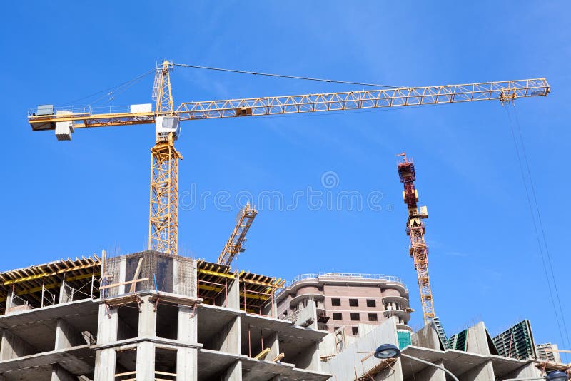 Chantier De Construction Avec La Grue Photo stock - Image du ...