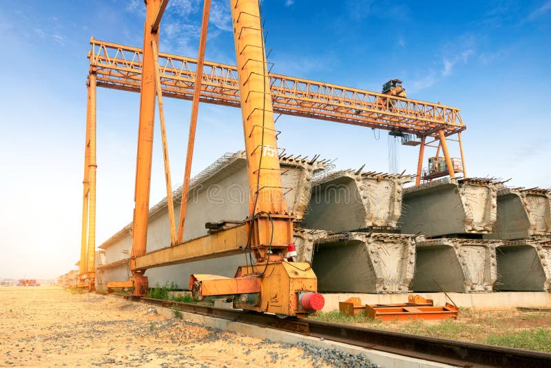 Chantier De Construction De Pont Image stock - Image du passerelles ...