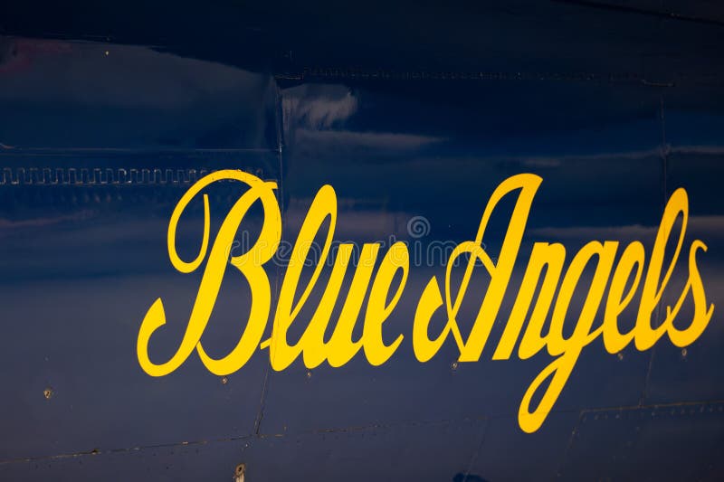 Chantilly, VA - 10-14-2023: Blue Angels Logo on a Plane Editorial Stock ...