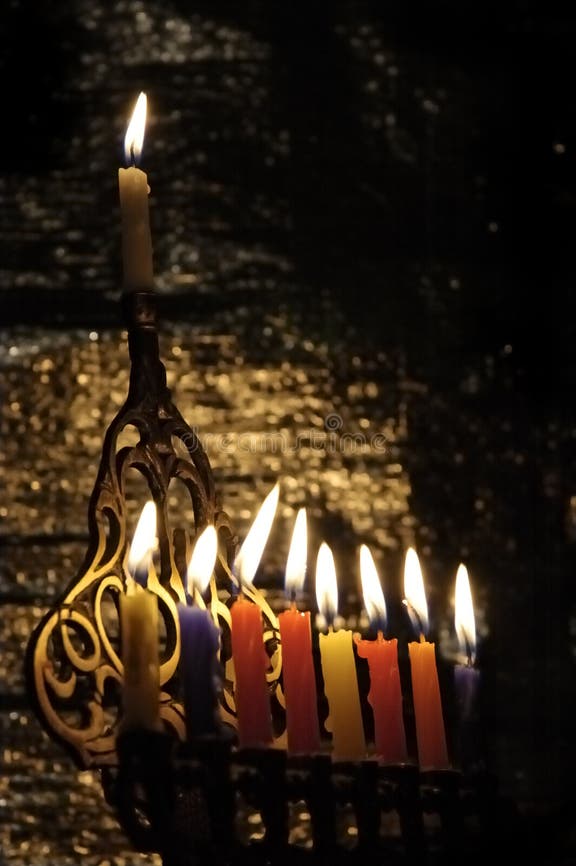 Chanuka candles stock image. Image of hanuka, burn, candles - 3678355