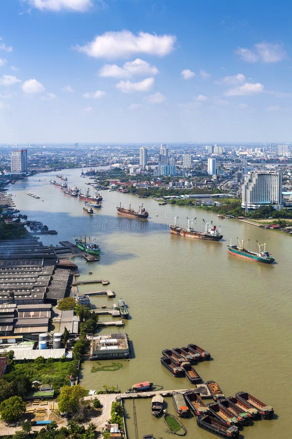 Chao Praya River City Scape Stock Image - Image of chao, busy: 26272577
