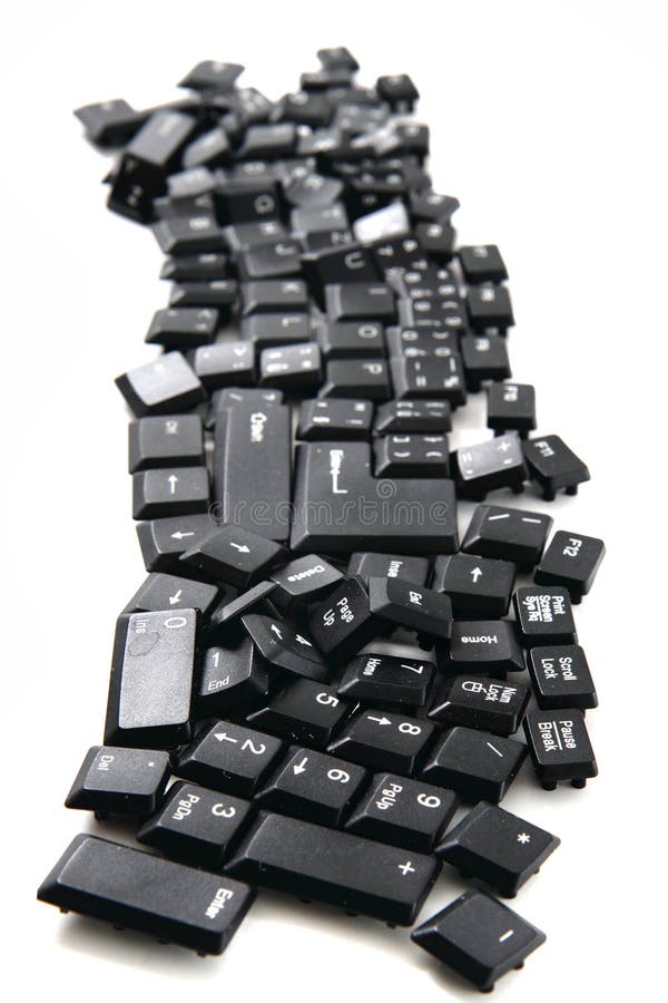 Chaos black keyboard keys stock image. Image of minus - 30745121