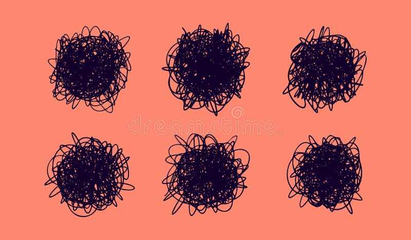 Anxiety Doodle Icon, Vector Color Line Illustration Stock Vector ...