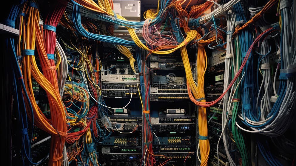 Chaos cable connection stock illustration. Illustration of optimization ...