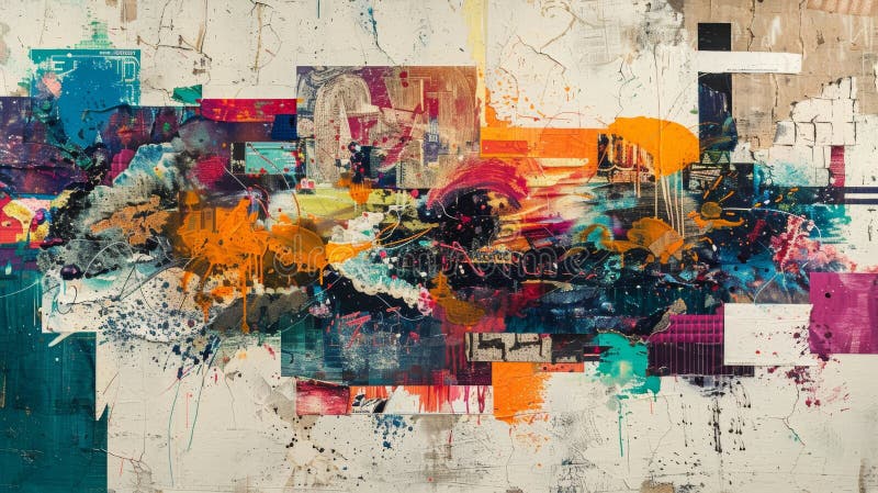 Chaos Collage Art, Embrace Unpredictability with a Bold Chaos Collage ...