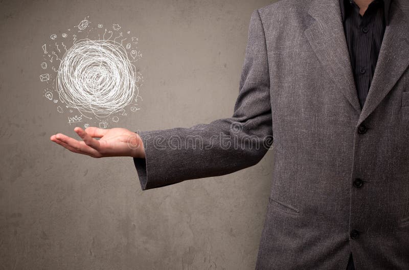 Chaos Concept in the Hand of a Businessman Stock Photo - Image of chaos ...