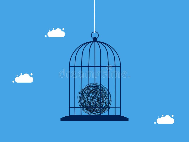Chaos Control. Chaos Stuck in the Birdcage Stock Vector - Illustration ...
